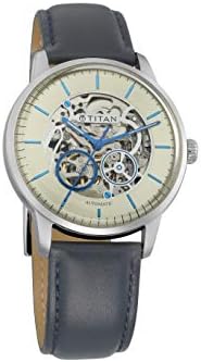 Titan Automatics Grey Dial Automatic Leather Strap Analog Watch for Men ...