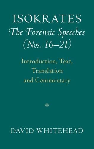 Amazon.com: Isokrates: The Forensic Speeches (Nos. 16–21) 2 Hardback ...