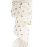 Amazon.com: HUIHUANG Gold Wired Ribbon 2-1/2 inch, Glitter Diamond Wire ...