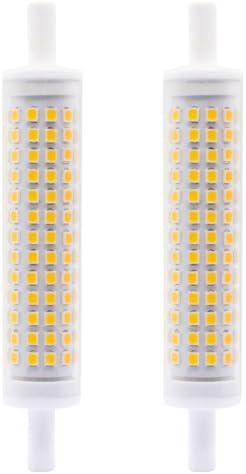 Lot de 2 ampoules LED R7S 15 W 118 mm à intensité variable Blanc chaud ...