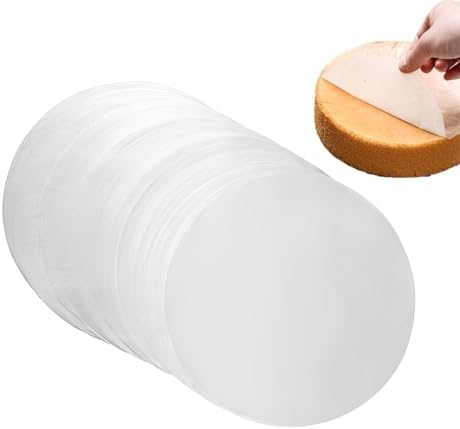 AIVEKE 100 Pcs Round Parchment Paper - 8 Inch Baking Parchment Circles ...