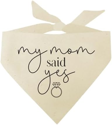 Amazon.com : My Mom Said Yes Wedding Engagement Announcement Dog ...