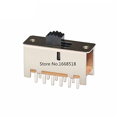 Amazon | SS-42F01 4P2T4極双投2ポジションスライドスイッチ12ピンDIPタイプ4固定ピンハンドル高さカスタマイズ可能 | クイックリリースピン | DIY・工具・ガーデン 通販