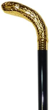 Amazon.com : Vista International Gold Python Brass Stick : Walking ...