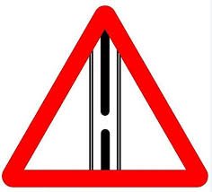 Safety Triangular Warnign Sign For Gap In Median : Amazon.in ...