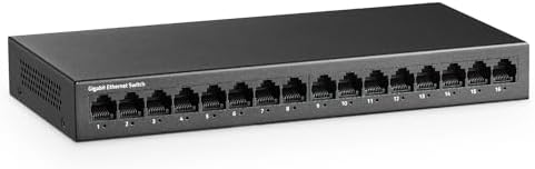 Amazon.com: Tenda TEG1116M 16 Port Gigabit Switch, Unmanaged Ethernet ...