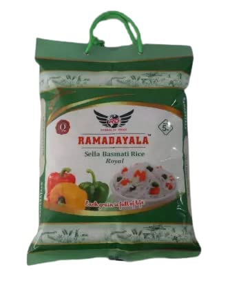 RAMADAYALA Premium Sella Basmati Rice 8mm long grain, Naturally Aged ...