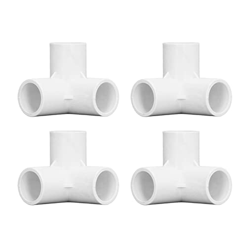 10 Piezas Conectores Tubería PVC 3 Vías, Conector Ángulo