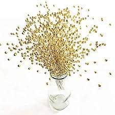 Amazon.com: Pearl Sprays Gold, 3" of Pearls on a 4" Wire stem. Pack of ...