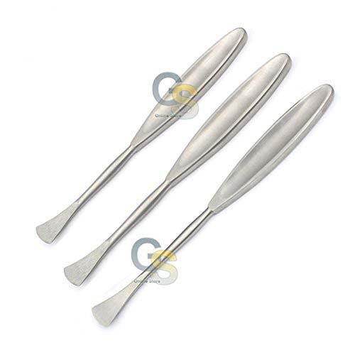 G.S 3 PCS LANGENBECK Sharp TIP Elevator 17MM PERIOSTEAL 8" Orthopedic G ...