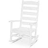 Amazon.com : POLYWOOD® Shaker Porch Rocker, White : Patio, Lawn & Garden