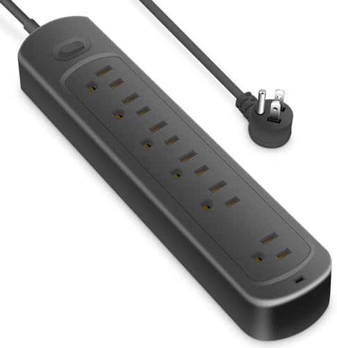 Amazon.com: Power Strip Surge Protector Socket, 6 Outlets for Multiple ...