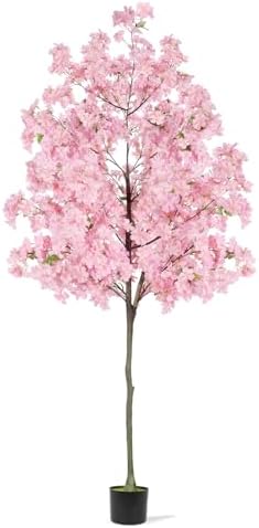 Amazon.com: mapleway 6FT Artificial Cherry Blossom Tree, Fake Pink ...