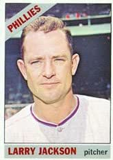 1966 Topps Regular (Baseball) Card# 595 larry jackson of the ...