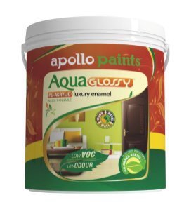 Apollo Aqua Glossy PU Acrylic Water Thinnable Luxury Enamel 1ltr ...