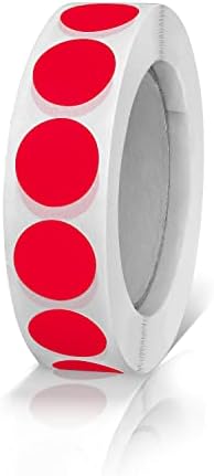 Round Stickers Red 13mm Circle Labels with Color Coding Dot Sticker ...
