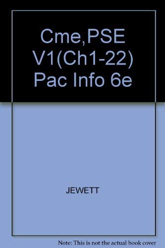 Cme,PSE V1(Ch1-22) Pac Info 6e: Jewett: 9780534189297: Amazon.com: Books