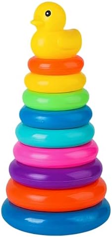 Colorful Stacking Rings for Babies & Toddlers - Sensory Play Set ...