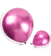 Amazon.com: PartyWoo Hot Pink Balloons 140pcs Different Sizes of 18 12 ...