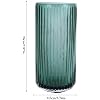 Crystal Green Ribbed Cylinder Vase - Thick Straight Thumb Band Flower ...