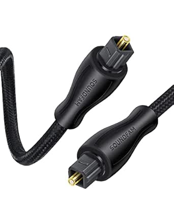 Amazon.com: SOUNDFAM Digital Optical Audio Cable -[Cotton Braided ...