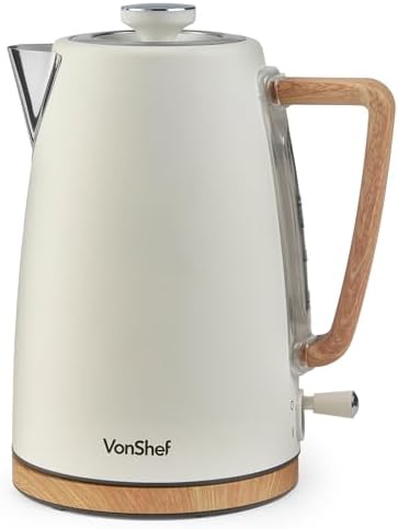 Swan SK14610WWHTN Nordic Jug Kettle, Wood Effect, Soft Touch, 1.7L 3KW ...