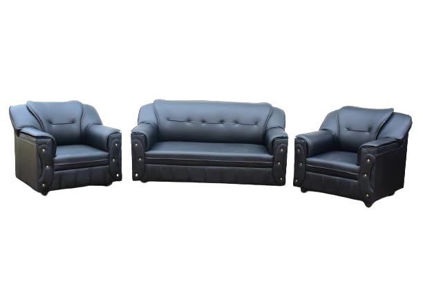 Ikon Couch Polyurethane Series Leatherette Sofa Set for Living Room ...
