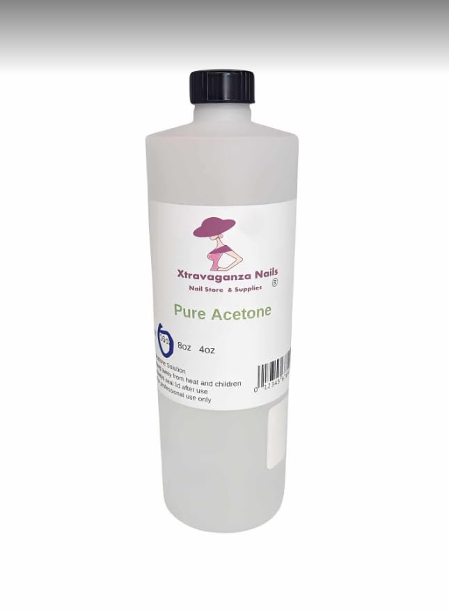 Amazon.com : Pure Acetone 16oz Bottle Extravaganza Nails, Clear ...