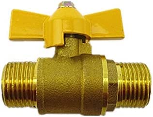 1/2" BSP Male Thread Two Way Brass Shut Off Ball Valve With Butterfly ...