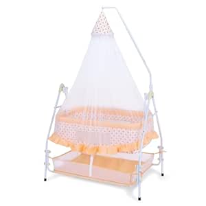 Buy Infanto Baby Bassinet/Cradle, Palna, Swing (0–12 Months) with Ball ...