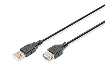 DIGITUS USB 2.0 Extension Cable - 1.8m - USB-A (Plug) to Type A (Socket ...