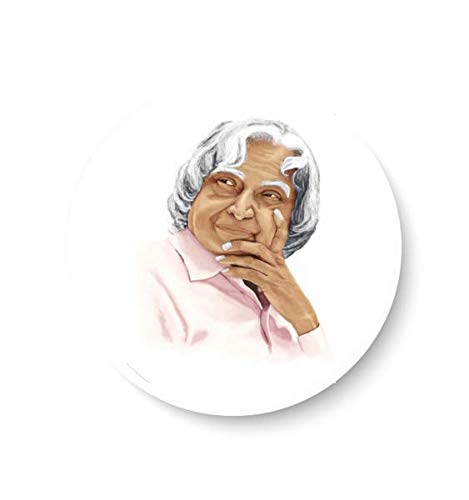 Buy PEACOCKRIDE Dr. APJ Abdul Kalam Pin Badge (Metal, Multicolour, 75mm ...