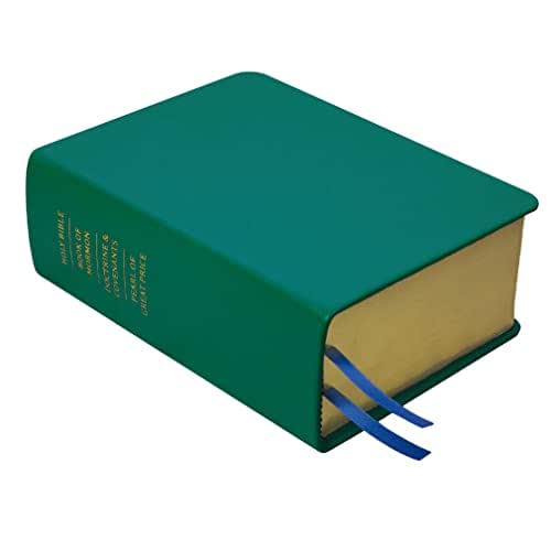 Amazon.com: LDS Scriptures Hand-Bound Dark Jade Green Genuine Leather ...