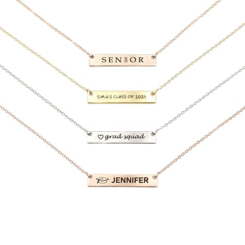 Amazon.com: Custom Graduation Necklace Class of 2020 High School ...