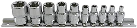 Amazon | E型 トルクス レンチ ソケット セット 星形 花型 E4/E5/E6/E7/E8/E10/E12/E14/E16/E18 [差込角 1/4 3/8] ヘックスローブ メス ...