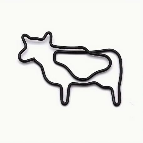 Amazon.com : 20pcs Black Cow Shaped Paper Clips : Office Products