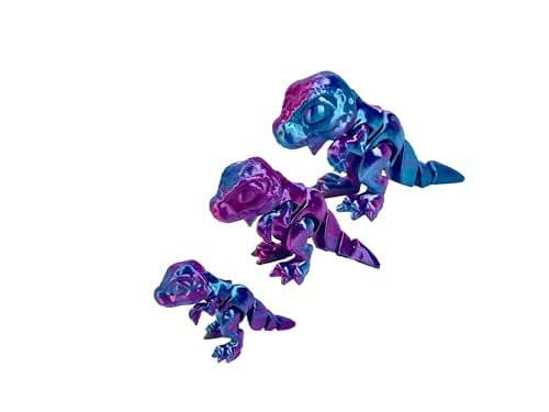 Amazon.com: Articulating Dual Color T. Rex Dinosaur Figures (S, Blue ...