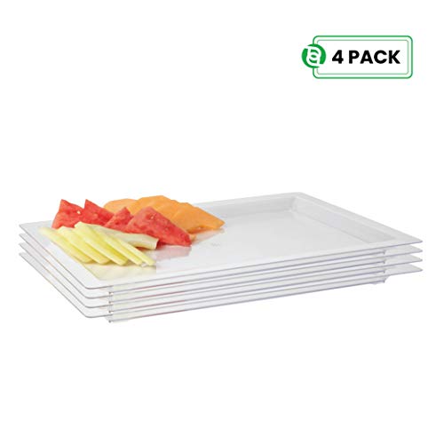 Disposable Rectangle Plastic Serving Tray Excellent for Weddings and ...