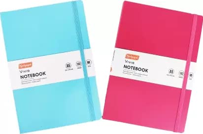 NEELGAGAN Vivid Notebook A5 Semi Flexi Cover P.V.C. Coated Material ...