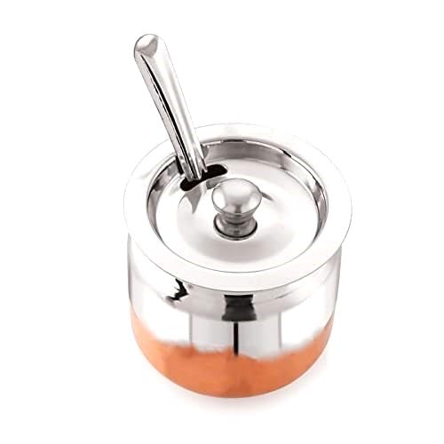GS Stainless Steel Copper Bottom Ghee Container For Home, Mandir ...