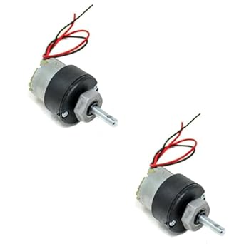 ROBOWAY 60 RPM Dc 12V High Torque Electric Micro Speed Black Geared ...