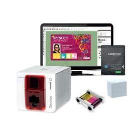 EVOLIS ZENIUS PVC Card Printer Single USB RED 300dpi Ribbon CARDPRESSO ...