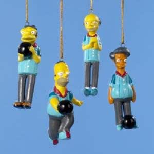 Amazon.com: The Simpsons Bowling Team "Pin Pals" Ornament 4 Pc Set ...