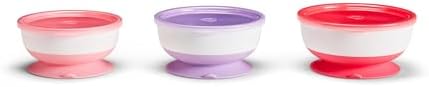 Amazon.com: Munchkin Stay Put Munchkin Suction Baby Bowls with Lids ...