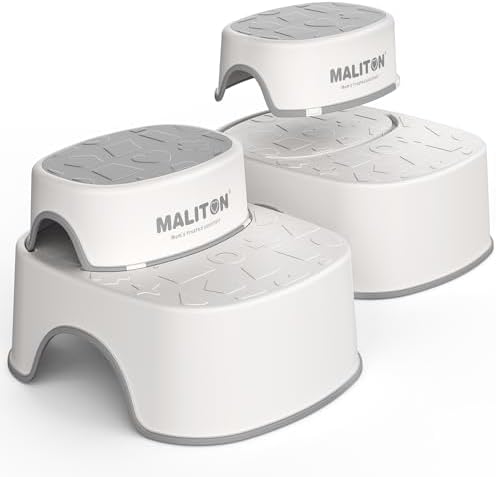 Maliton 2 Piece Children's Step Stool with 2 Steps for Children from 1 ...