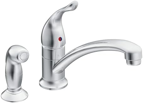 Moen 7434 Chateau One-Handle Low Arc Kitchen Faucet (Chrome), Touch On ...