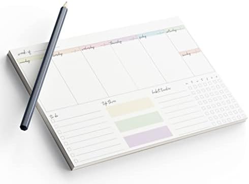 A4 Weekly Planner 52 Week To View Diary Desk Pad Habit Tracker Todo To ...