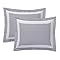 Amazon.com: Navy Blue Dual Tone Pillow Shams Set of 2pc - Luxurious and Soft - 600 Thread Count ...