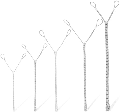 Shimeyao 5 Pcs Wire & Cable Mesh Pulling Grip 6-37mm Double Head Cable Pulls 304 Stainless Steel ...