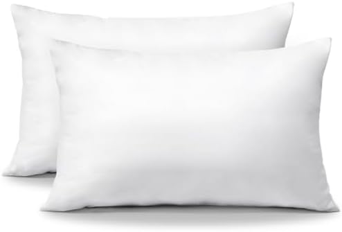 Amazon.com: OKBA Throw Pillows Insert Set of 2, with 100% Cotton Cover ...